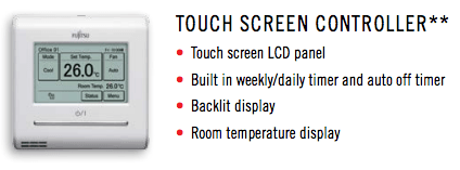 Fujitsu Touch Screen Controller - Valley Air Conditioining